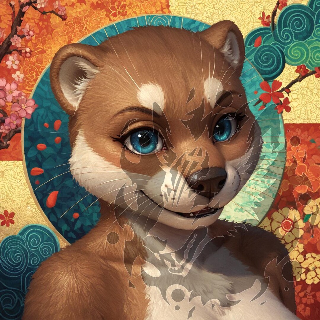 Anthro Otter Image - Digital Download HD Image - Original Concept Art ...