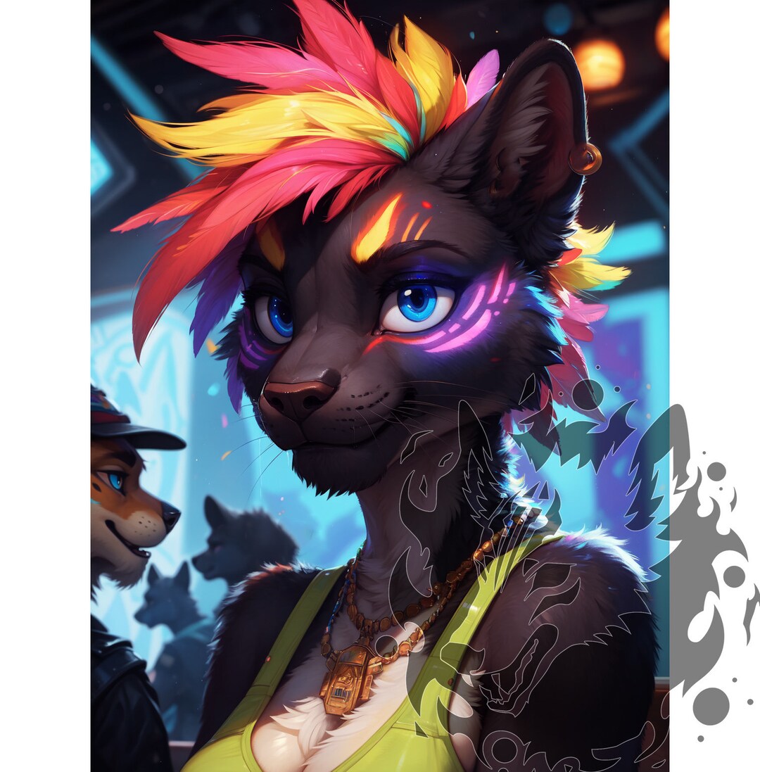 Anthro Panther Girl Image Digital Download HD Image Unique Original ...