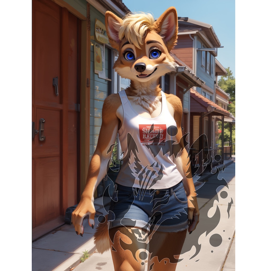 Anthro Corgi Girl Image - Digital Download HD Image - Unique Original Concept Art for Normcore ...