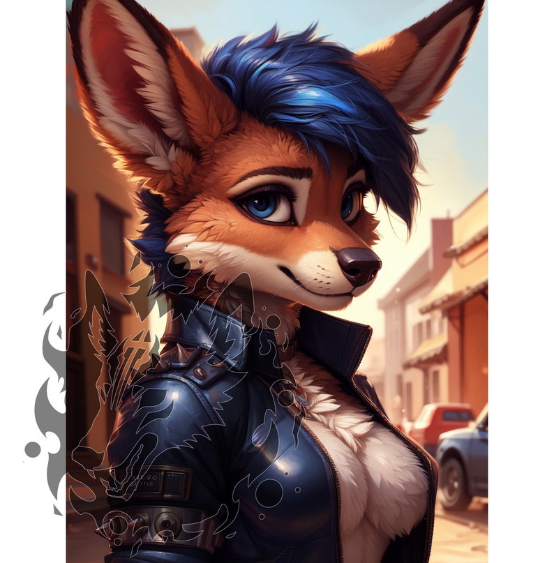 Anthro Blue-haired Kangaroo Girl Image Digital Download HD Image ...