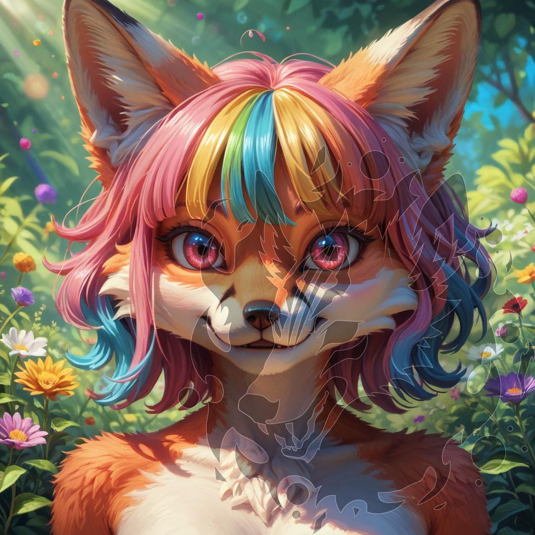 Anthro Fox Image - Digital Download HD Image - Original Concept Art for ...