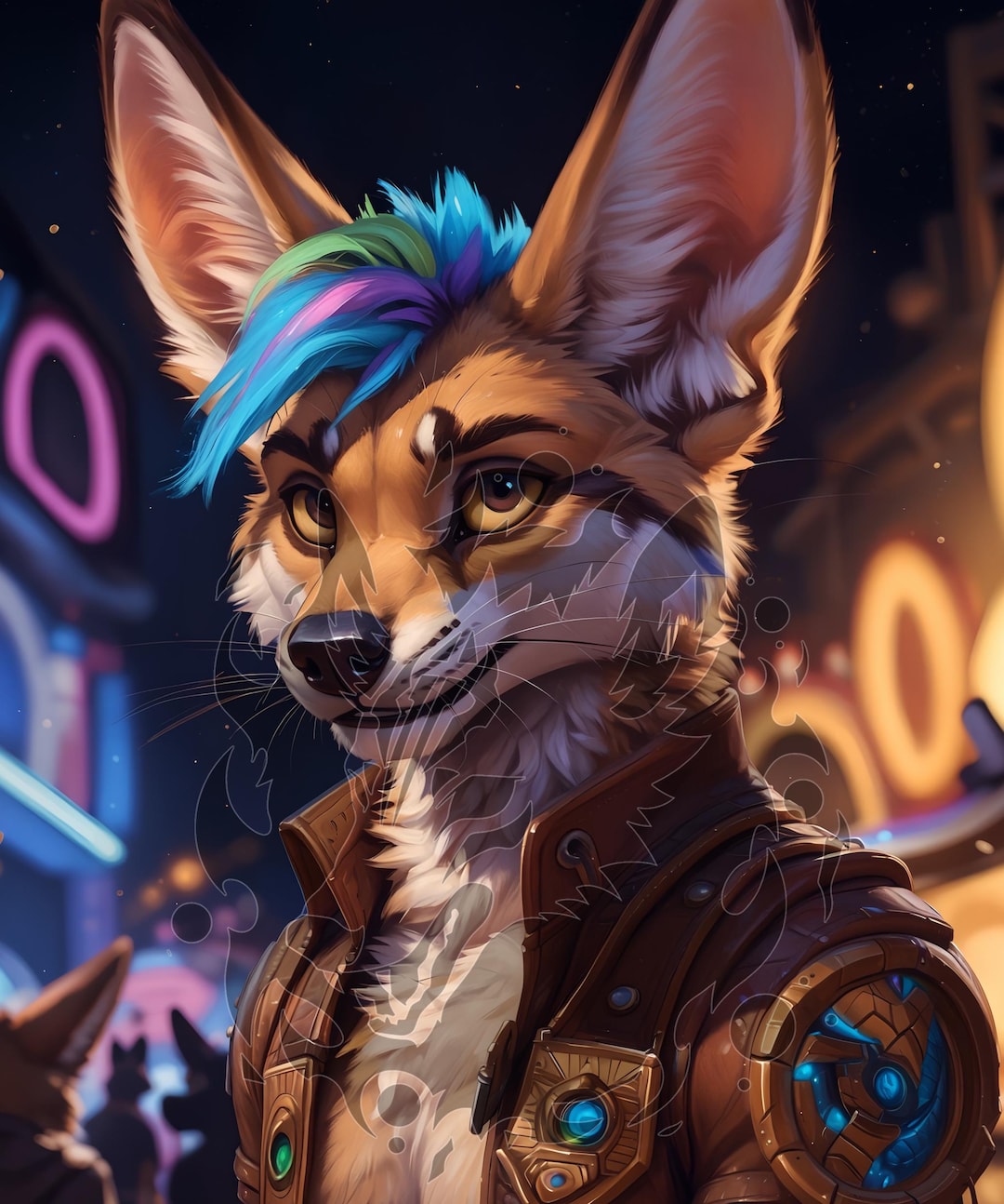 ANIMATED Male Fennec Fox Fursona - Digital Download HD Image and Video ...