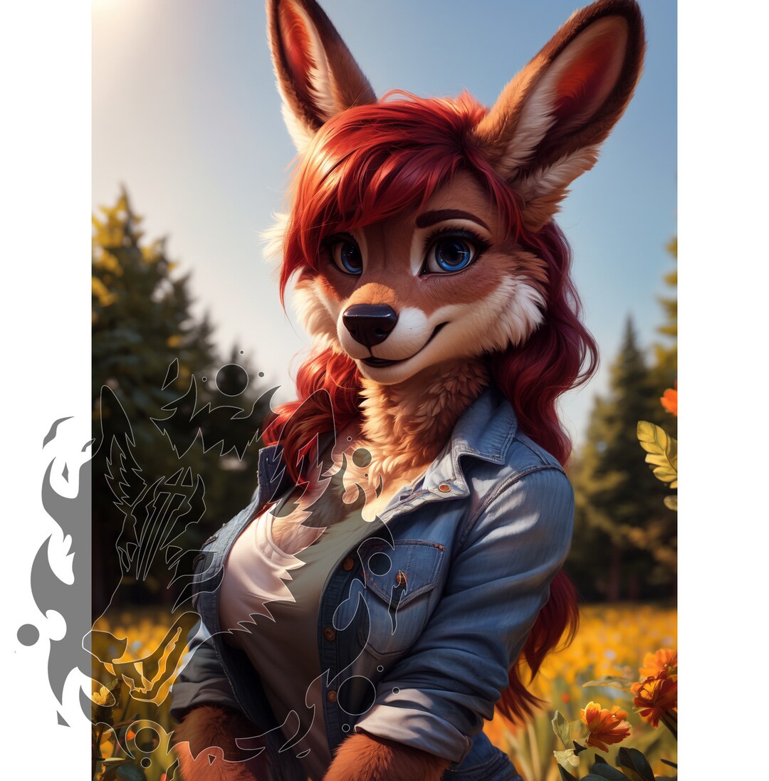 Anthro Kangaroo in Nature Image Digital Download HD Image Original ...