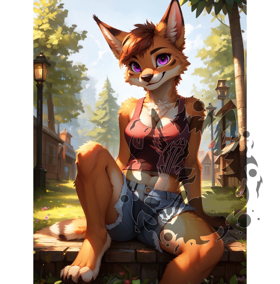 Anthro Caracal Adoptable Fursona Digital Download HD Image Original Character for Roleplay ...