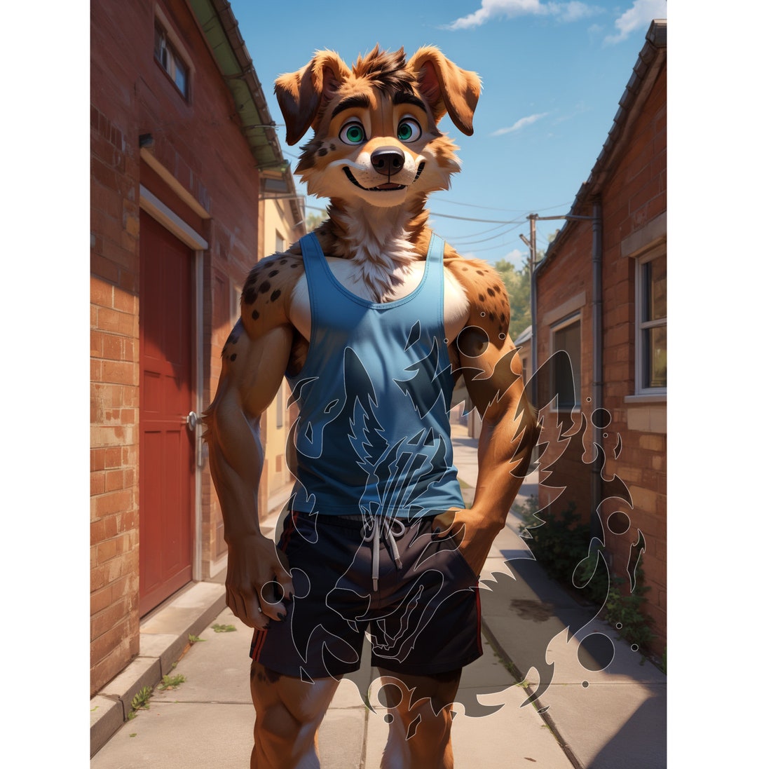 Anthro Dog Image Digital Download HD Image Unique Concept Art, Story Ideas, Illustration, Male ...