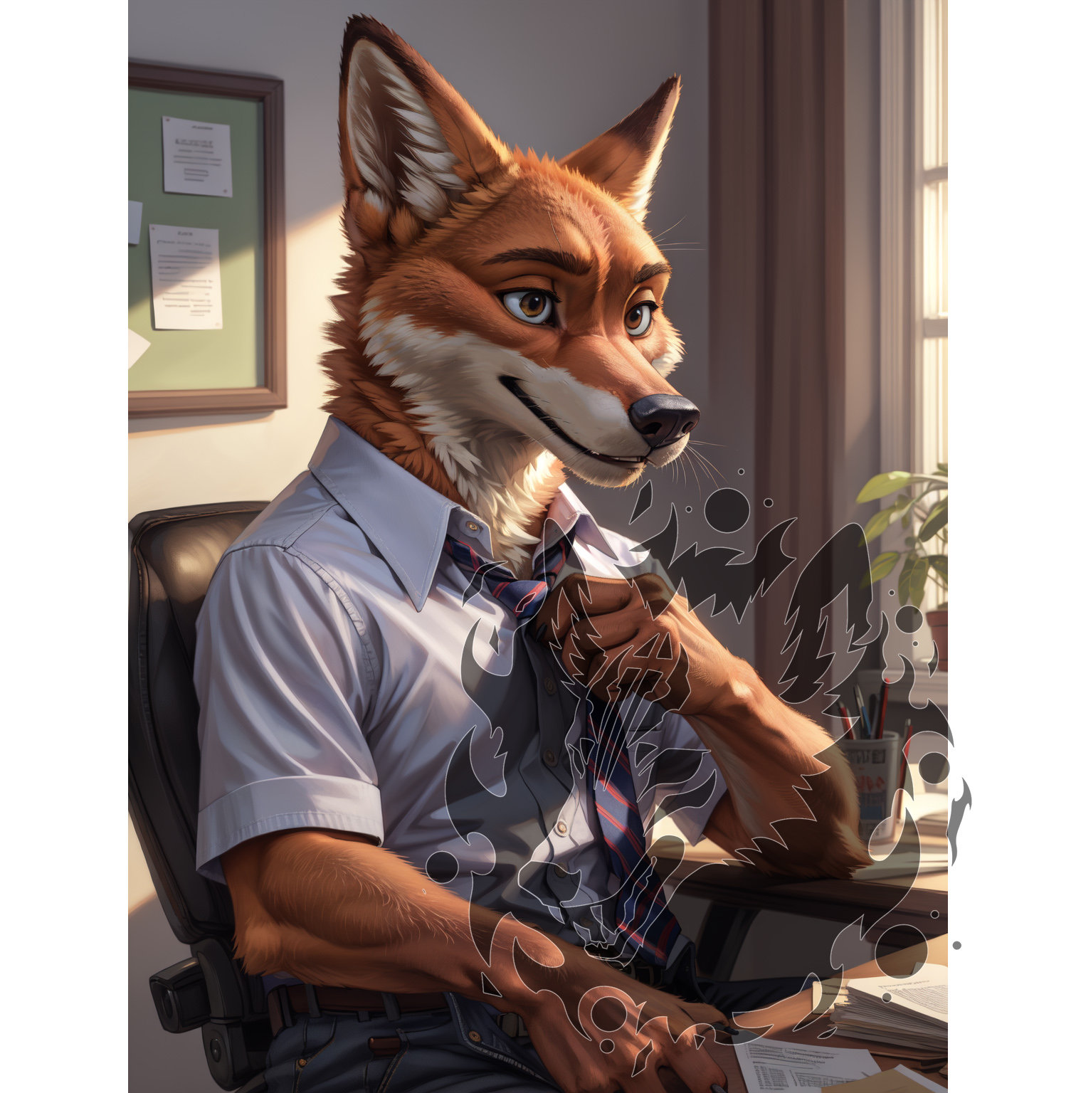 Anthro Fox Image Digital Download HD Image Unique Concept Art, Story Ideas, Businessman Furry ...
