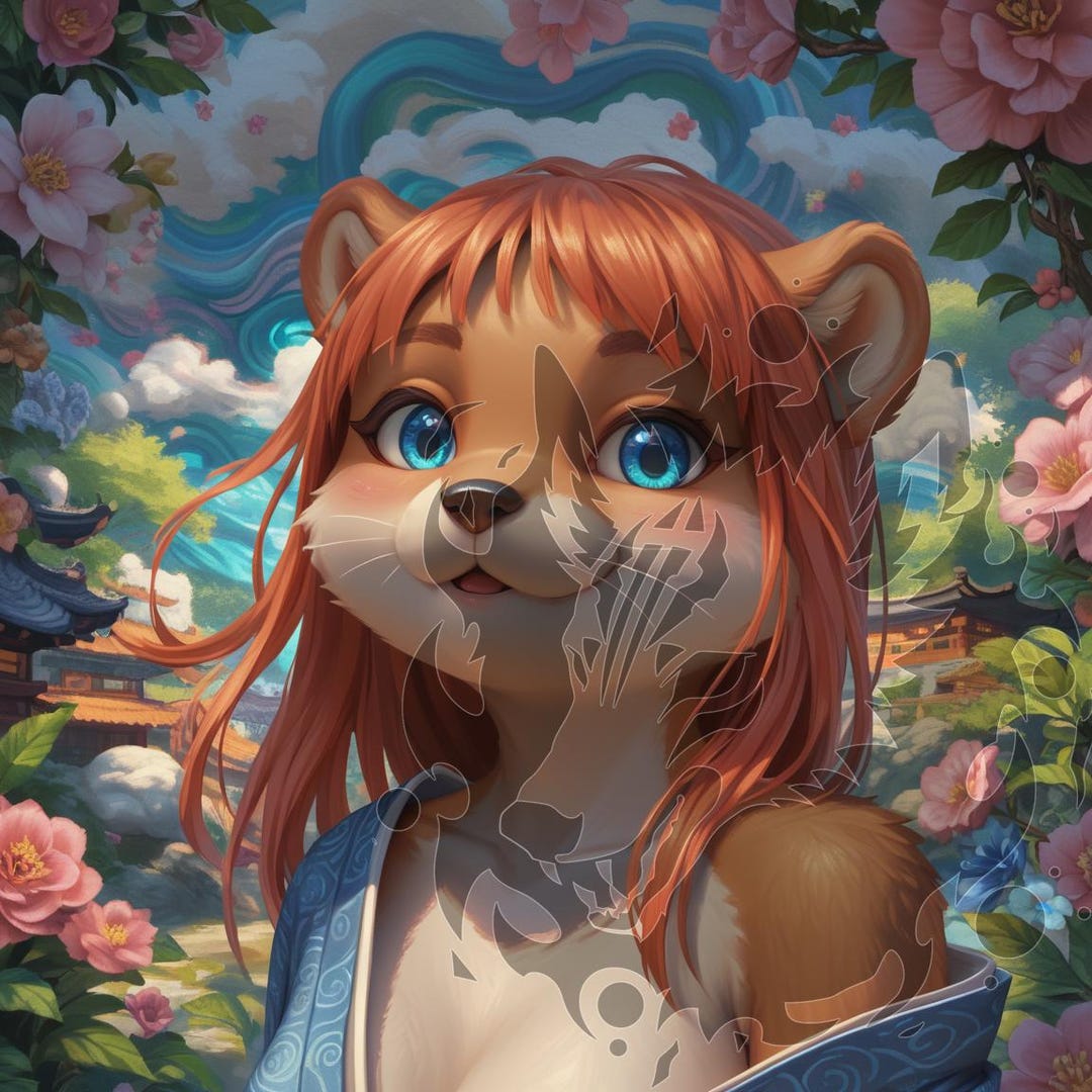 Anthro Otter Image - Digital Download HD Image - Original Concept Art ...