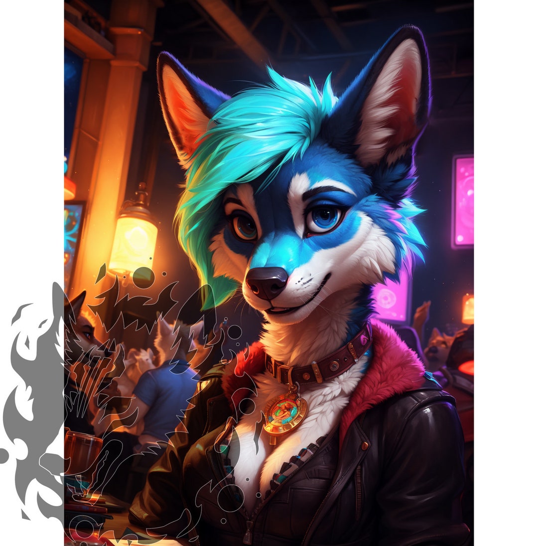 Anthro Fox Girl Concept Art Image Digital Download HD Image Unique Original Character for ...