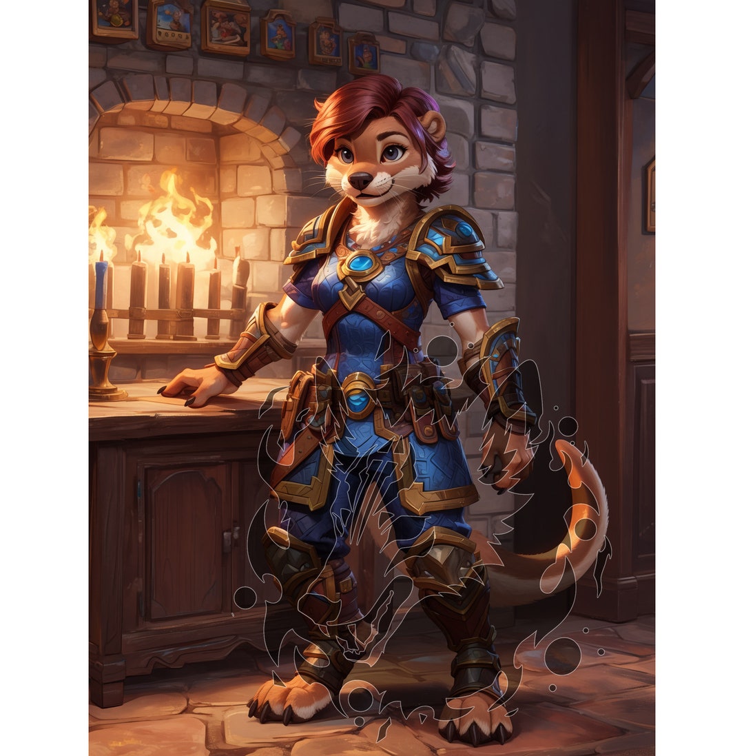 Anthro Otter Concept Art Image Digital Download HD Image Original ...