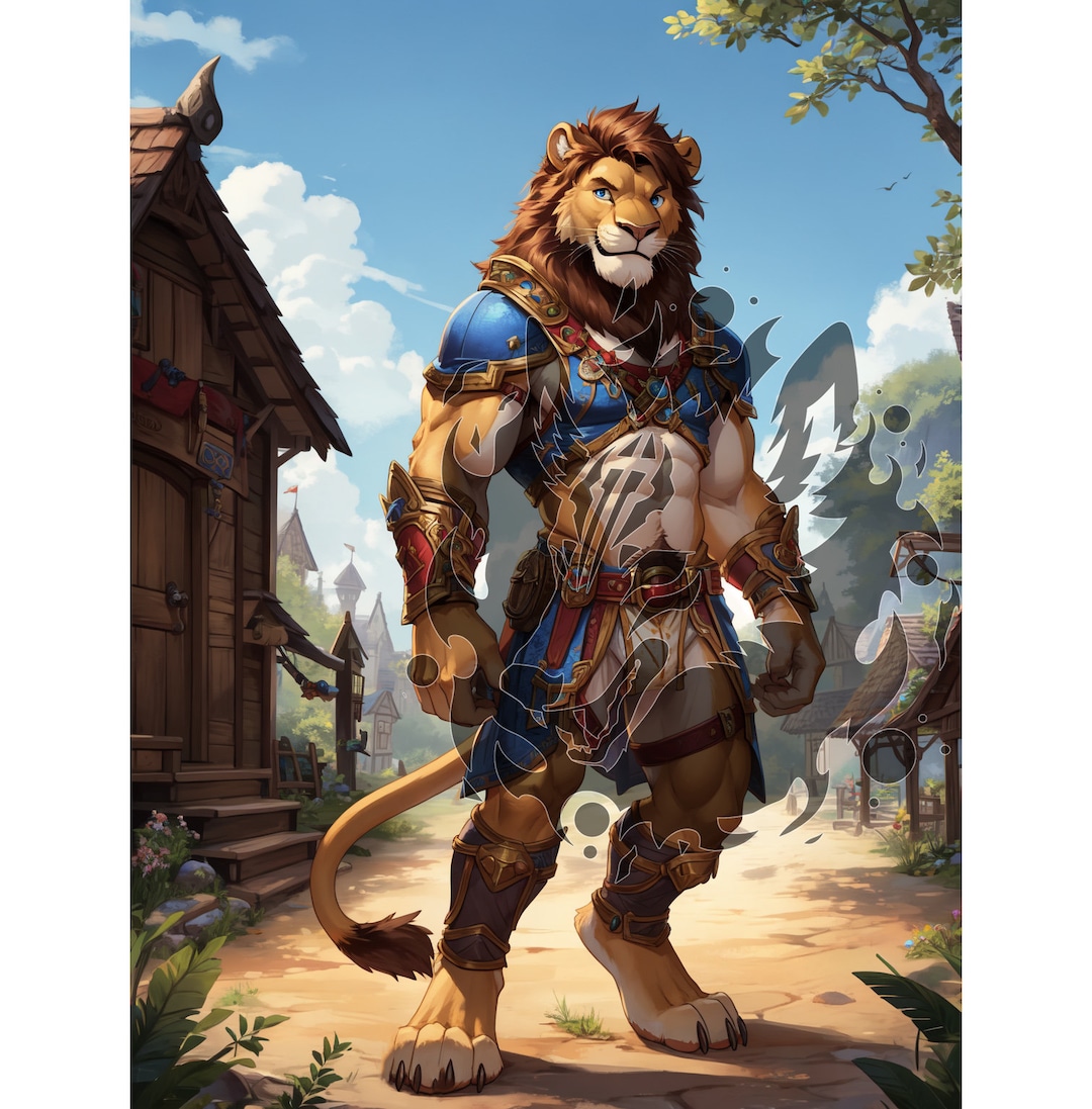 Anthro Lion Image Digital Download HD Image Unique Concept Art, Story Ideas, Cute Male Fantasy ...