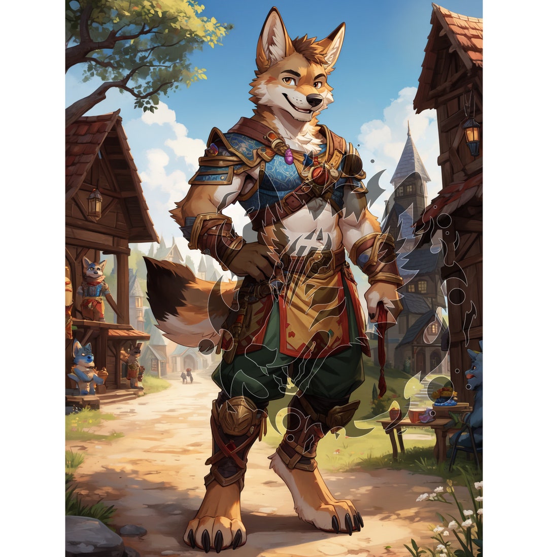 Anthro Coyote Image Digital Download HD Image Unique Concept Art, Story ...