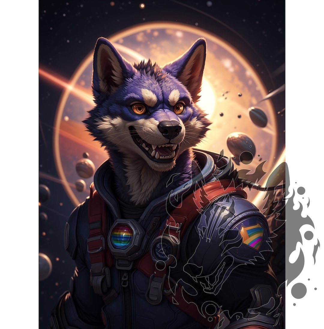 Anthro Wolf Image - Digital Download HD Image - Unique Concept Art ...