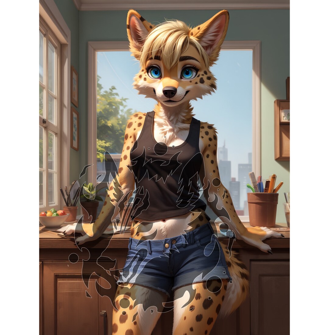 Anthro Dog Girl Image Digital Download HD Image Unique Original Concept Art for Normcore Cute ...