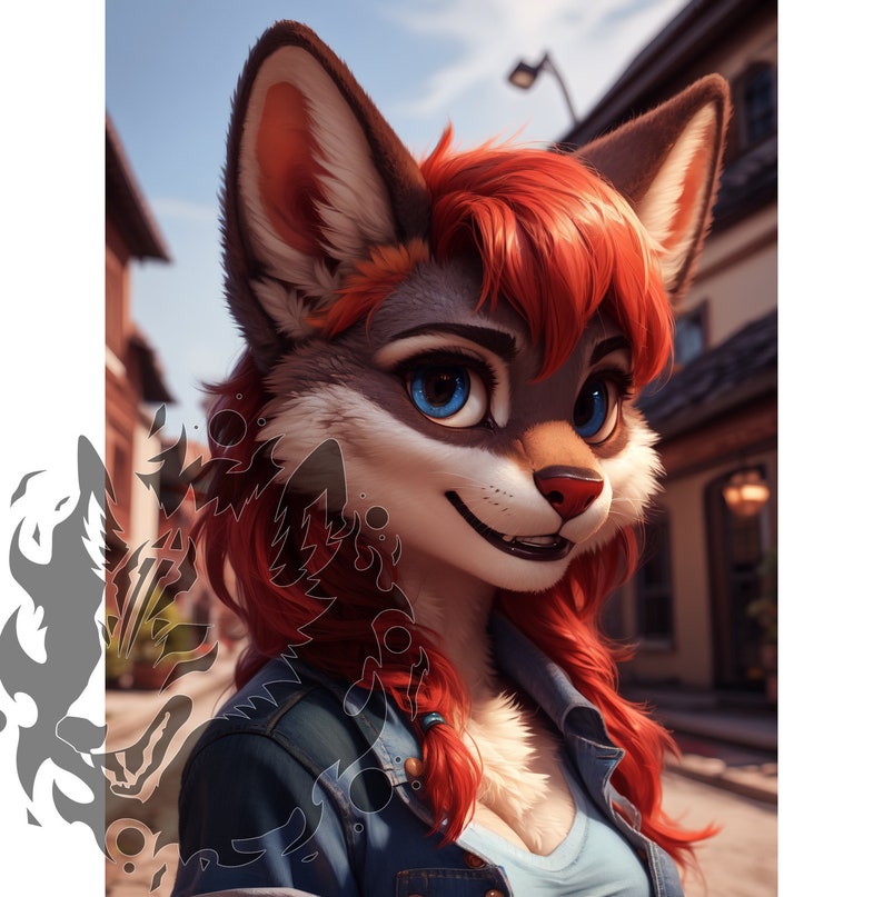 Anthro Cat Girl Image Digital Download HD Image Original Concept Art ...