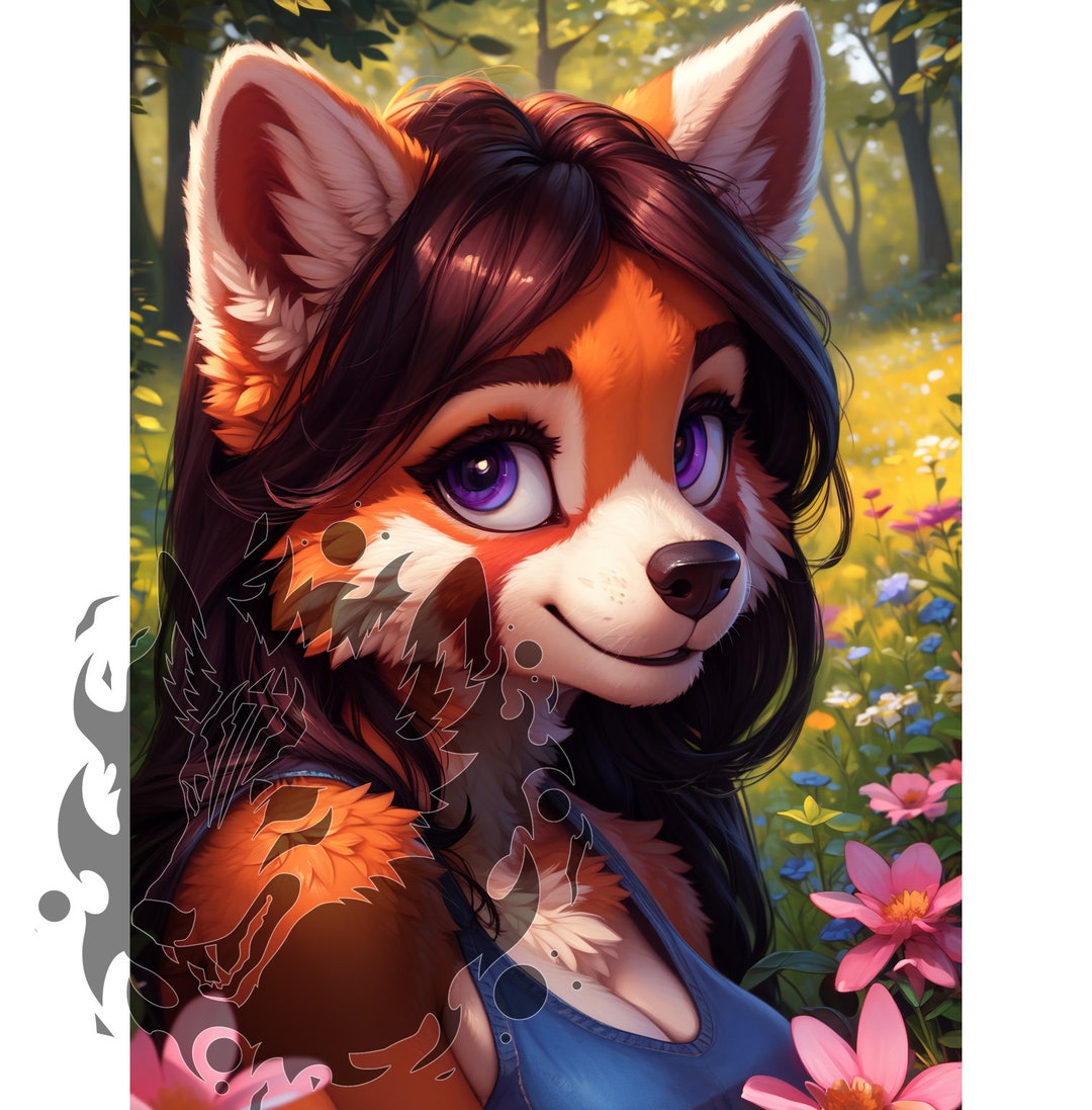 Anthro Red Panda Image - Digital Download HD Image - Original Concept ...