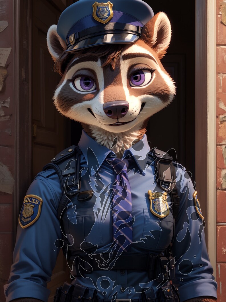 Anthro Badger Girl Image Digital Download HD Image Unique OC for ...