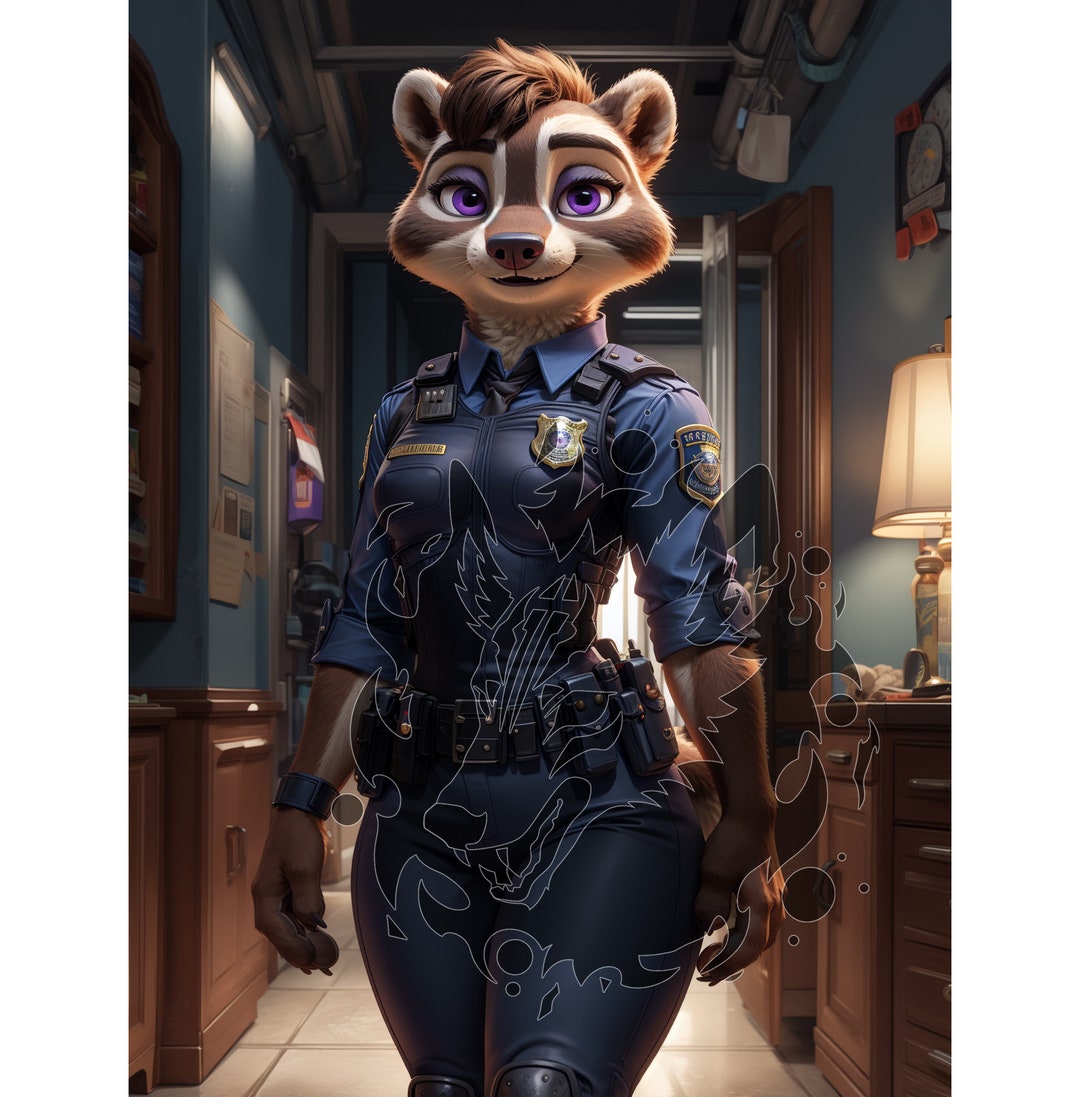 Anthro Badger Girl Image Digital Download HD Image Unique OC for ...