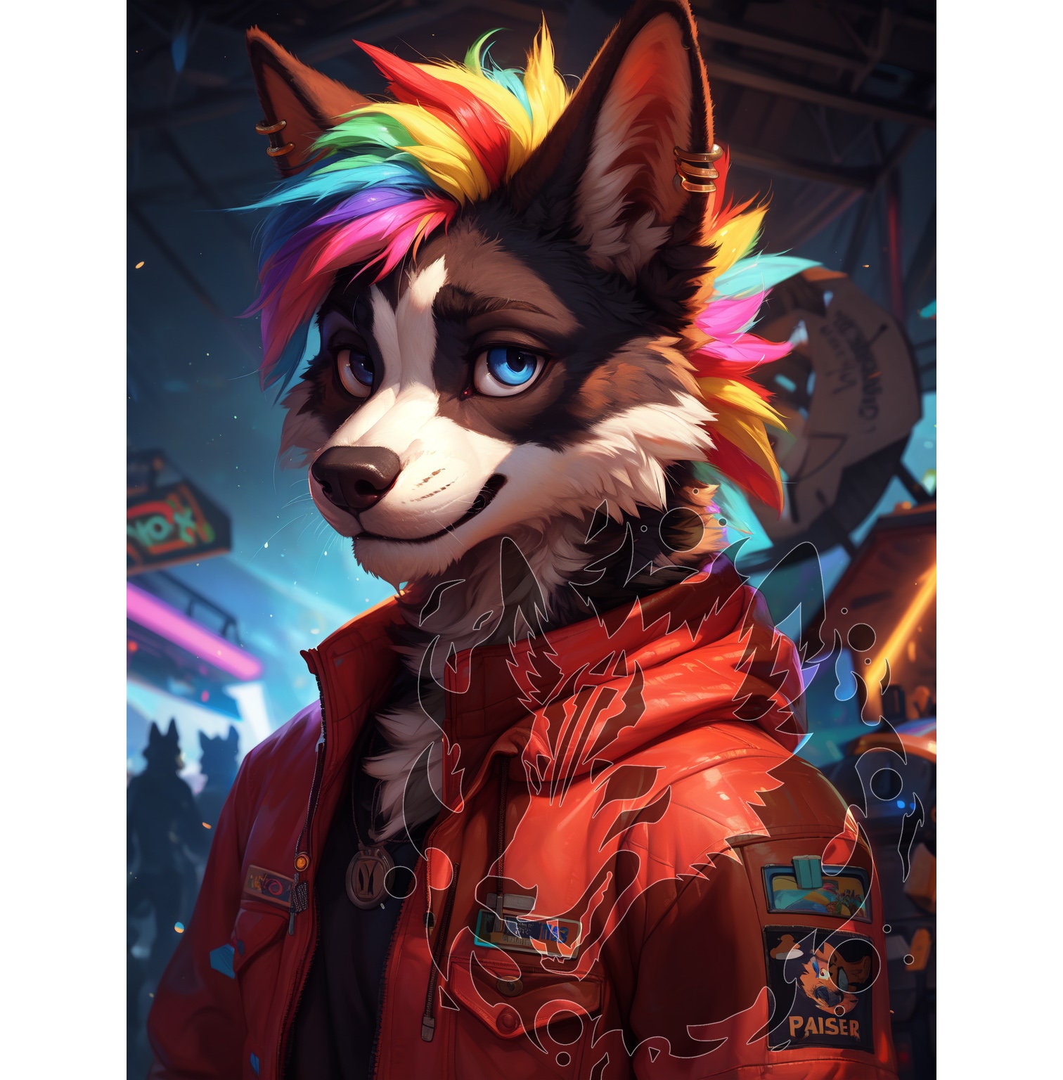 Anthro Husky Guy Image Digital Download HD Image Unique Unique Concept ...