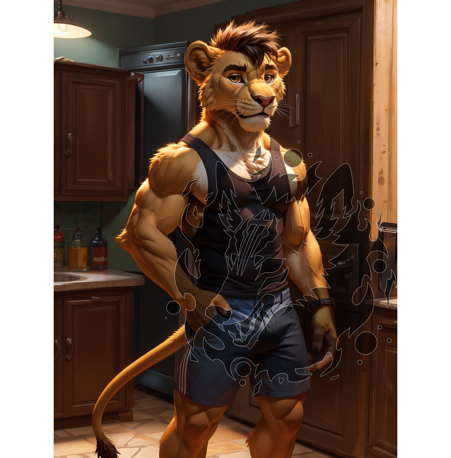 Anthro Feline Image Digital Download HD Image Unique Concept Art, Story ...