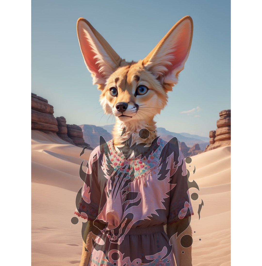 Anthro Fennec Fox Image Digital Download HD Image Concept Art ...
