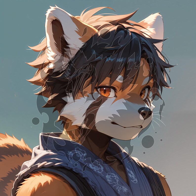 Anthro Red Panda Guy Image - Digital Download HD Image - Unique Concept ...