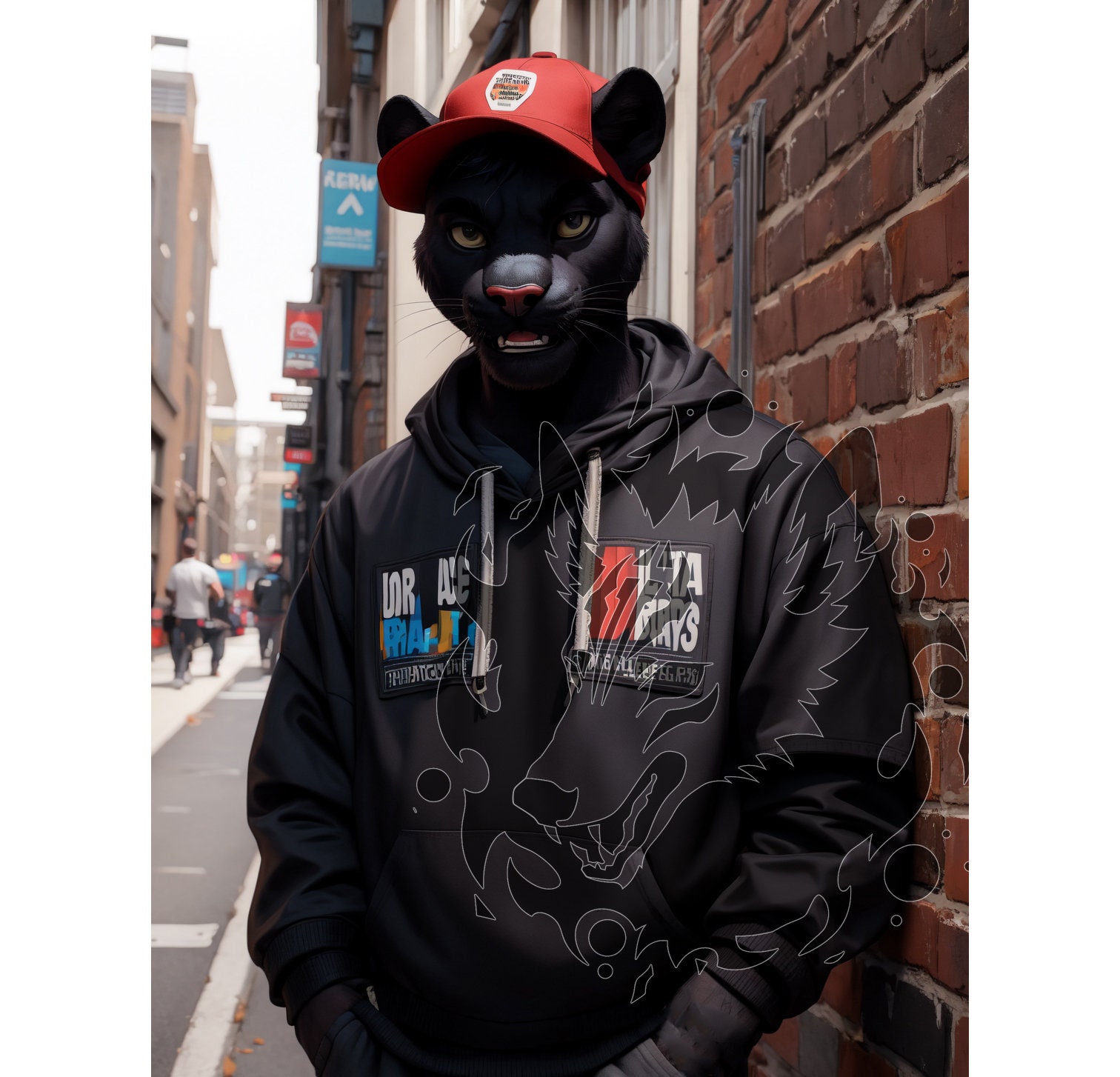 Anthro Panther Image Digital Download HD Image Unique Concept Art ...