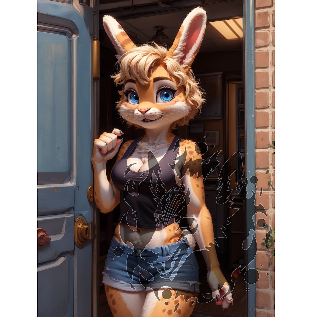 Anthro Rabbit Girl Fursona Digital Download HD Image Set Unique ...