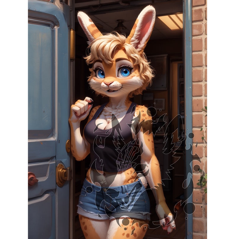 Anthro Rabbit Girl Fursona Digital Download HD Image Set Unique ...