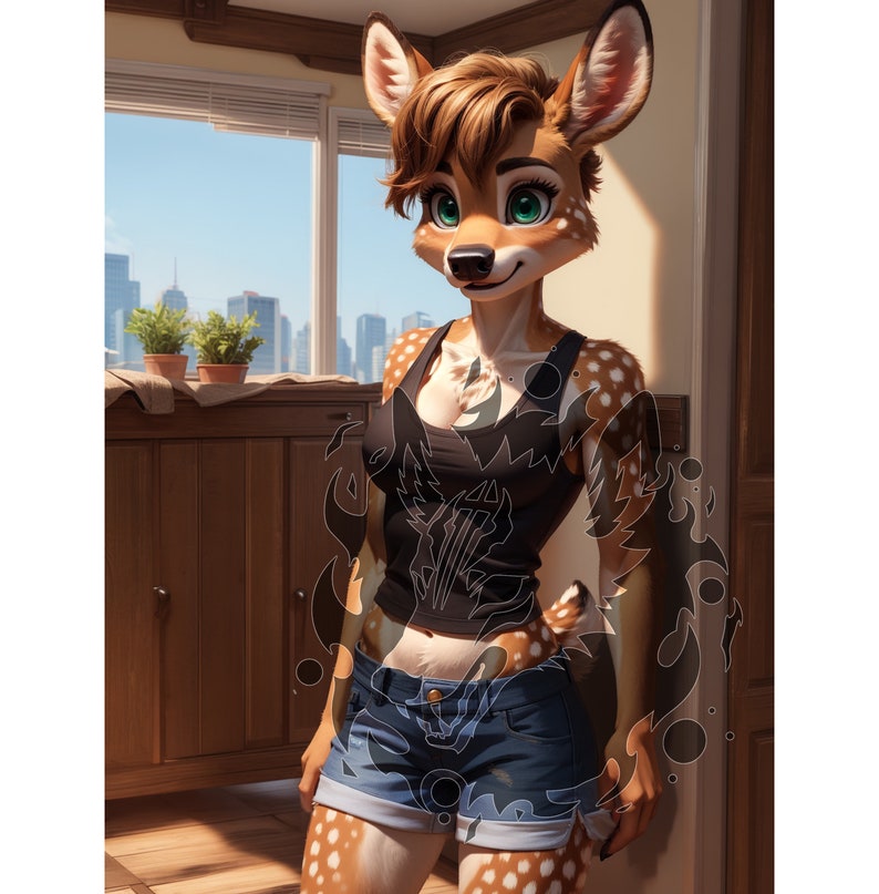 Anthro Deer Girl Image Digital Download HD Image Set Unique Original ...