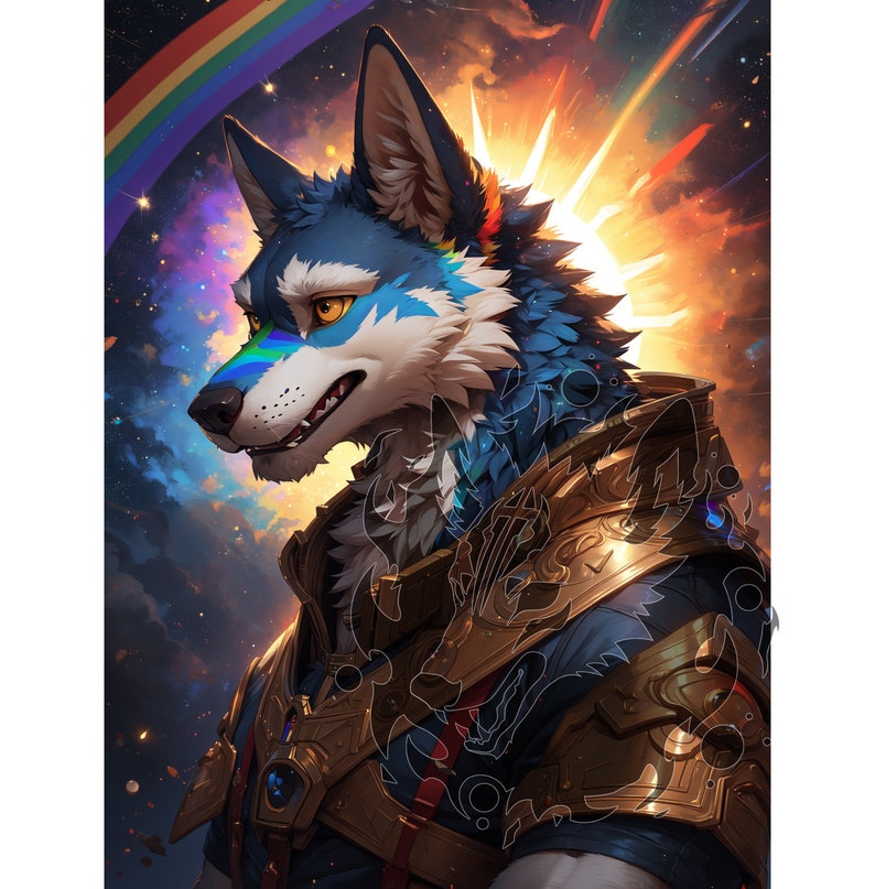 Anthro Wolf Image - Digital Download HD Image - Unique Concept Art ...