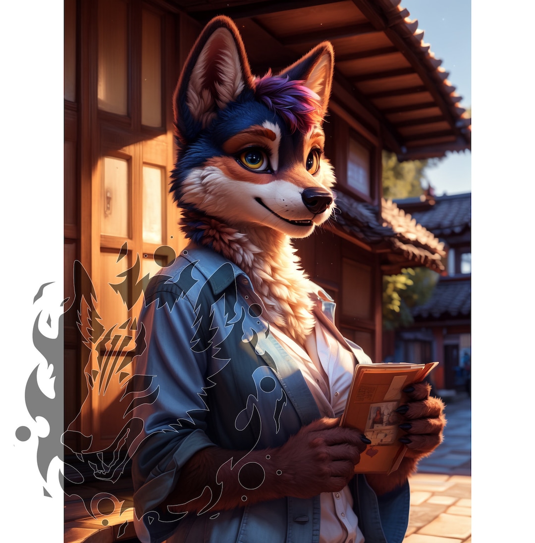 Anthro Wolf Girl Image - Digital Download HD Image - Original Concept ...