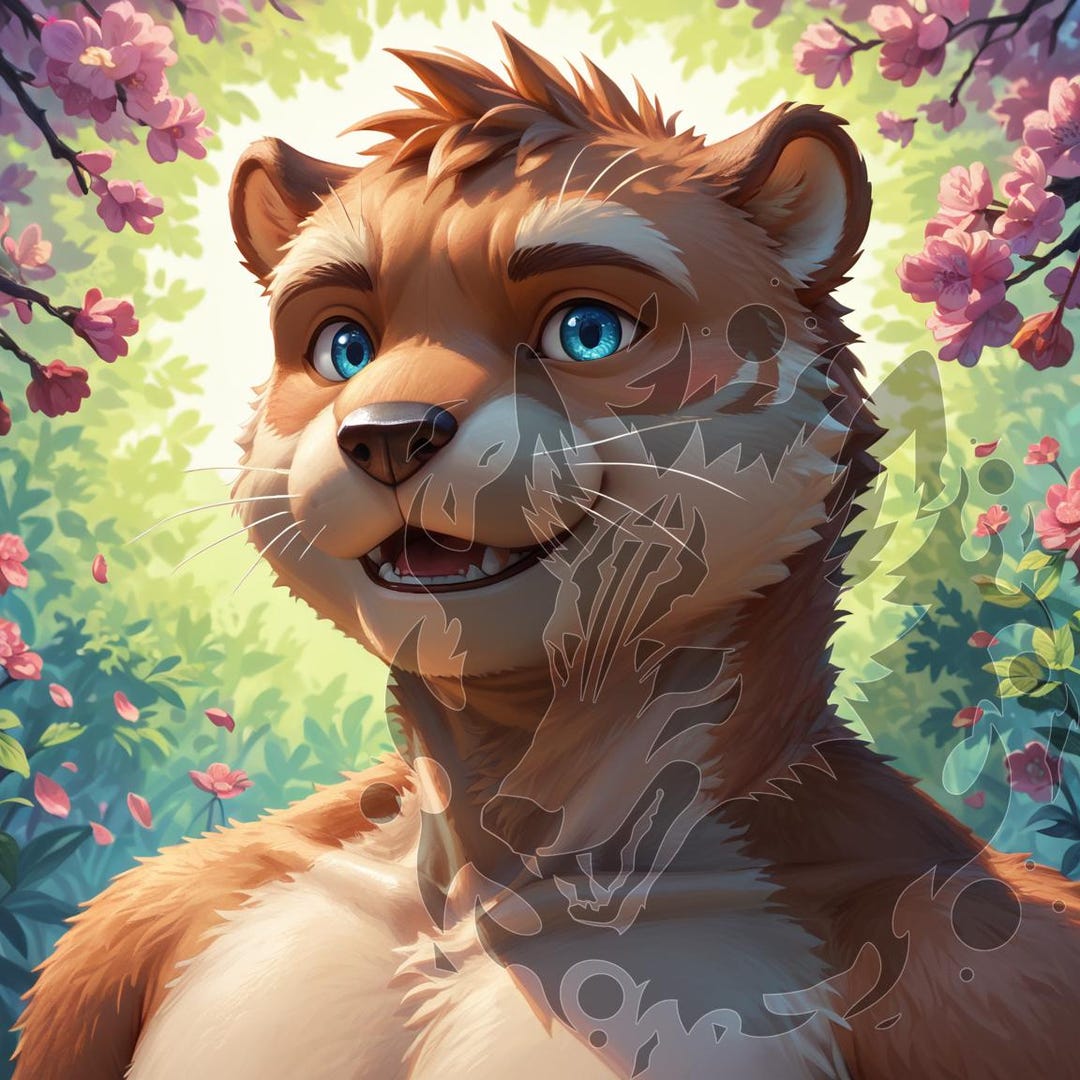 Anthro Otter Image - Digital Download HD Image - Unique Concept Art ...