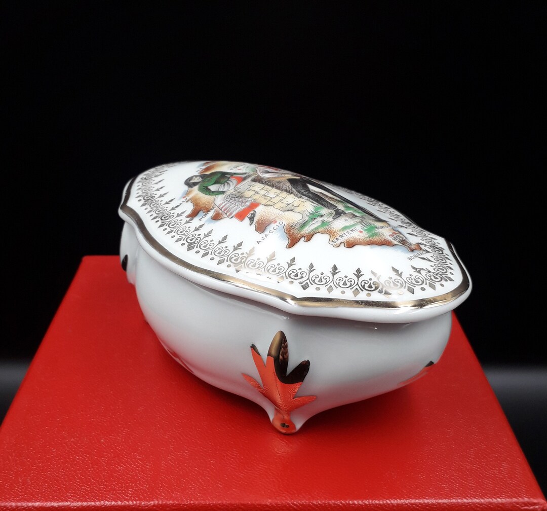 Luxury Porcelain Candy Box Corsica Made in France Vintage - Etsy
