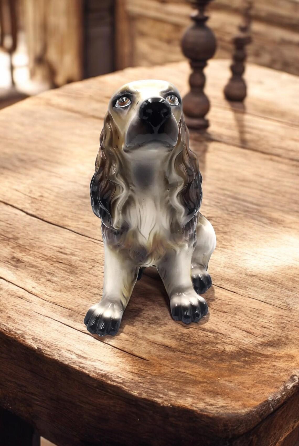 Cocker Spaniel Dog Statue Vintage Ceramic Zoomorphic Statue 1960 - Etsy