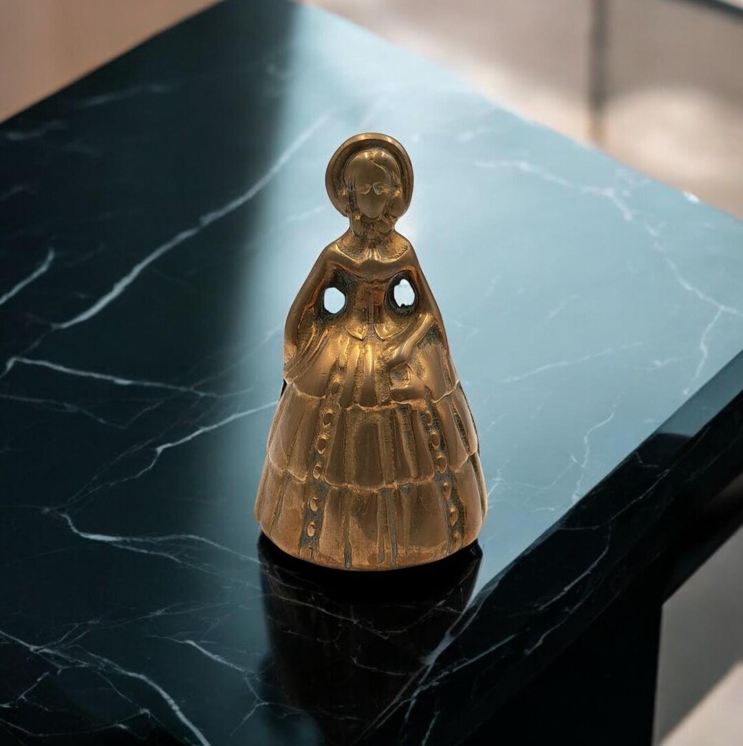 Vintage Brass Metal Table Bell/kitchen Bell With Woman Design - Etsy