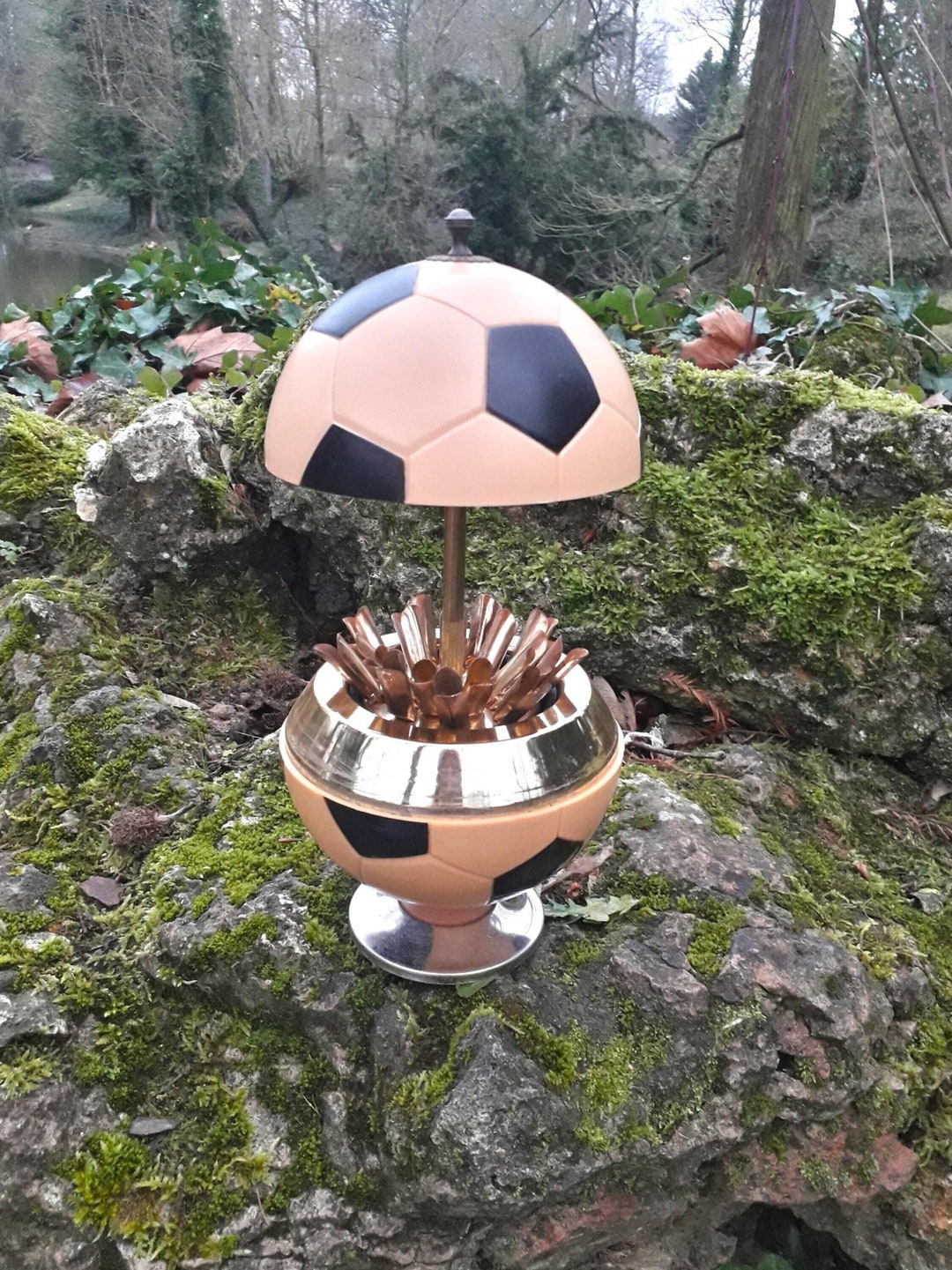 Vintage 1960's Soccer Ball Cigarette Holder Cigarette Dispenser - Etsy