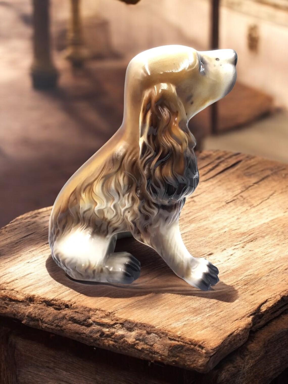 Cocker Spaniel Dog Statue Vintage Ceramic Zoomorphic Statue 1960 - Etsy