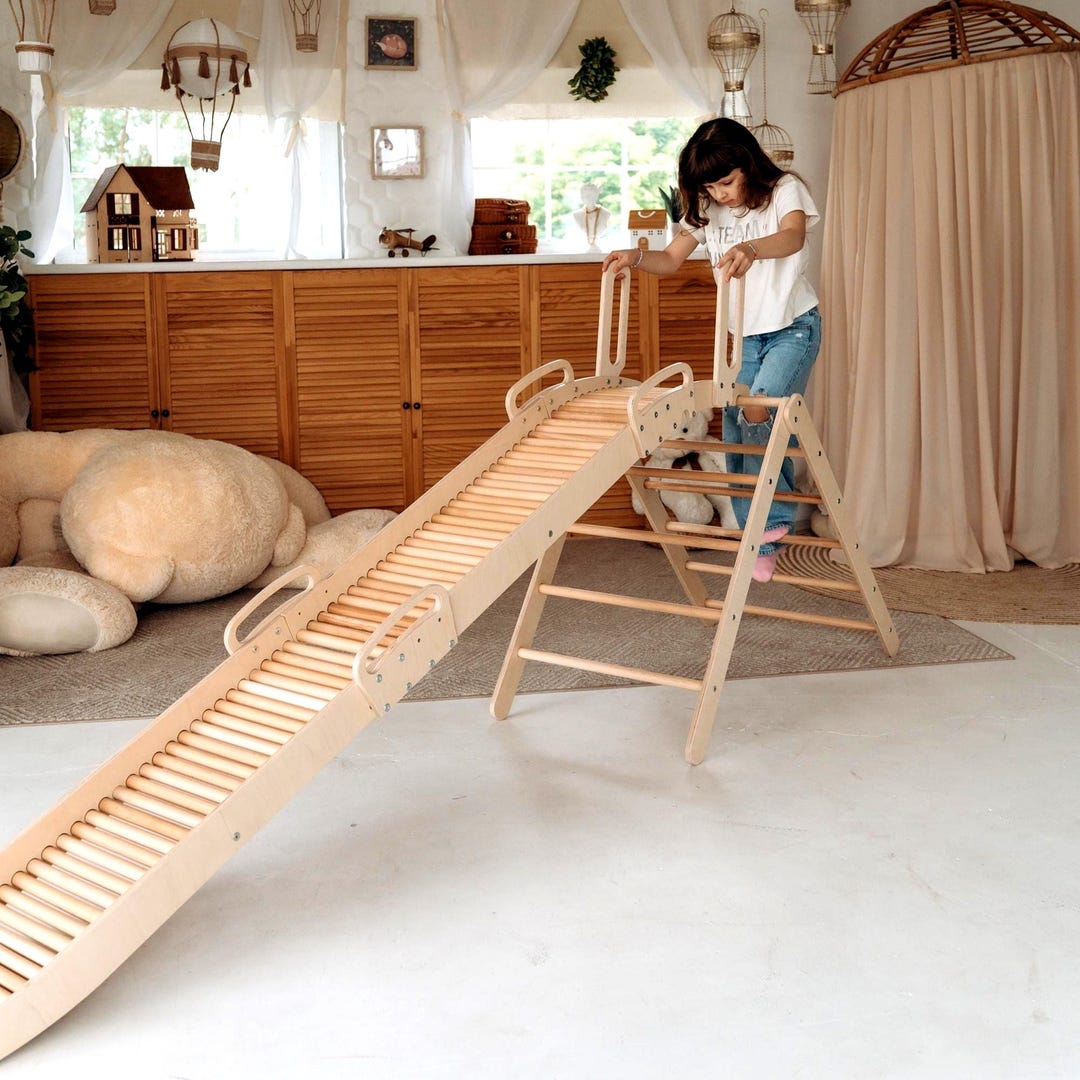 Sensory Toys, Kids Toys, Rolling Ramp With Climbing Triangle, Pickler ...