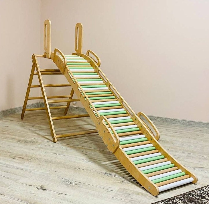 Sensory Toys, Kids Toys, Rolling Ramp With Climbing Triangle, Pickler ...