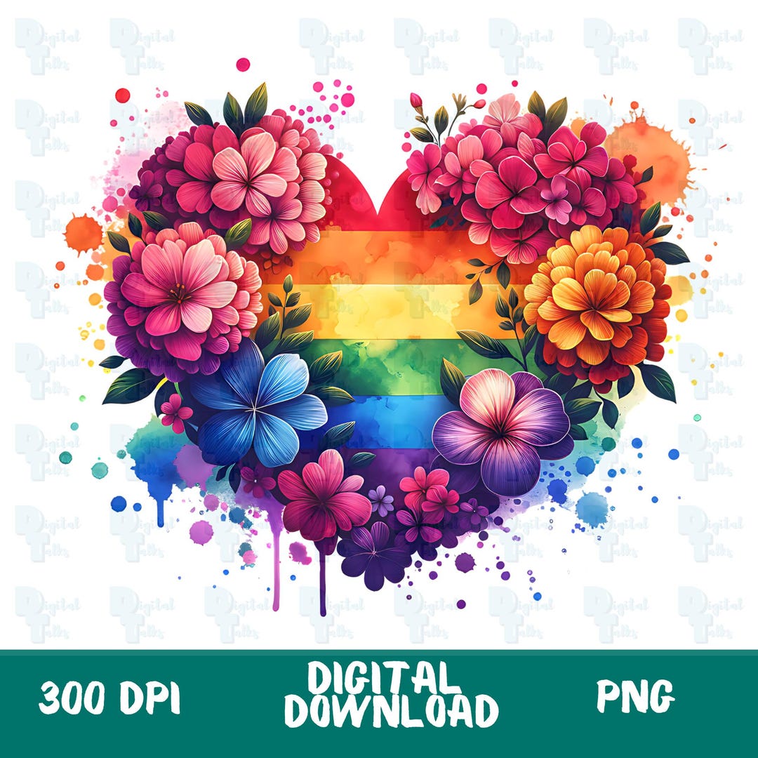 Floral Pride PNG, LGBTQ Rainbow Flowers Clipart, Flower Pride Png, PNG ...