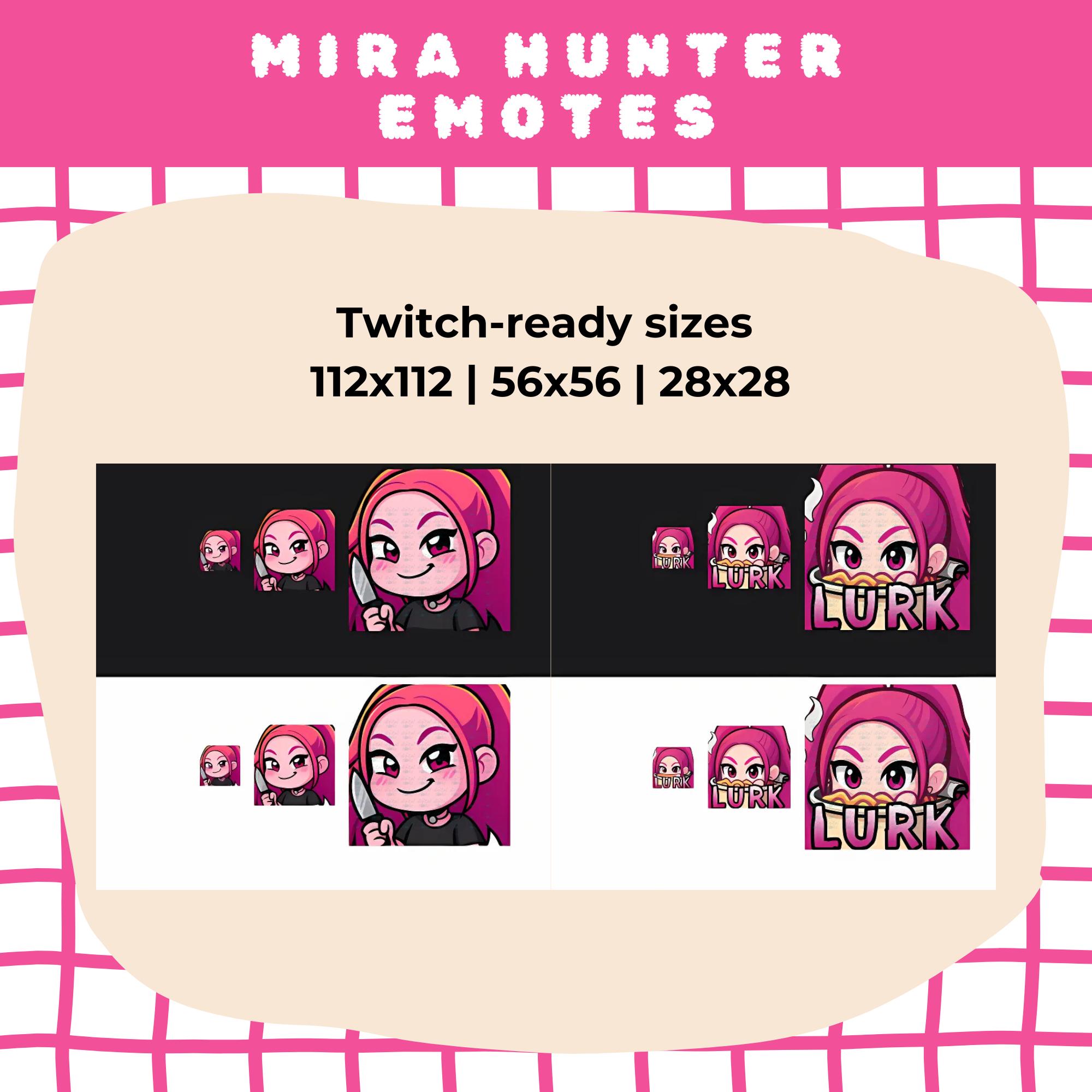 Chibi Mira Hunter Emotes: K-pop Twitch/discord Streamer Pack (PNG) - Etsy