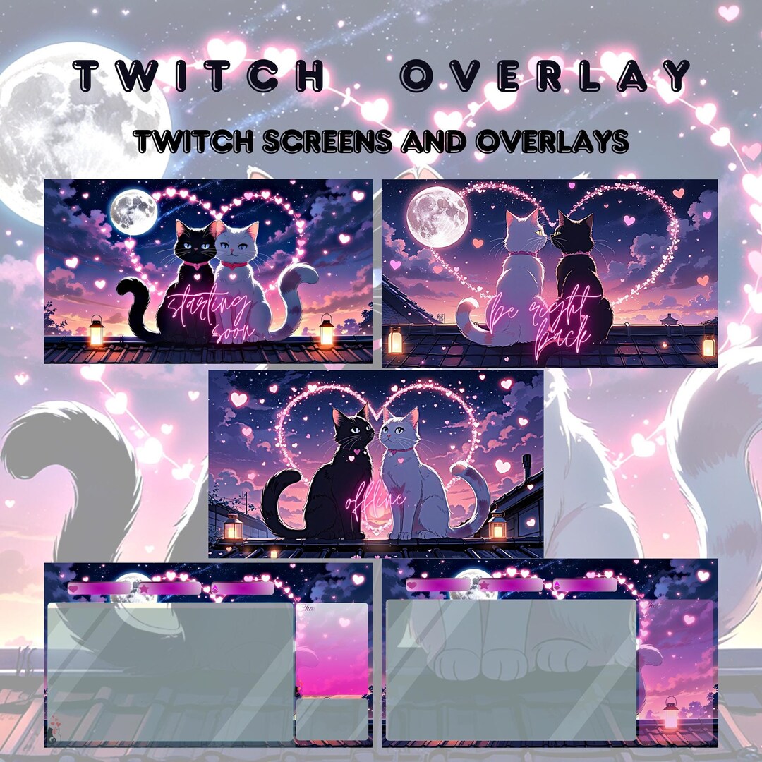 Animated Twitch Screens and PNG Premade Overlays, Starting Soon BRB ...