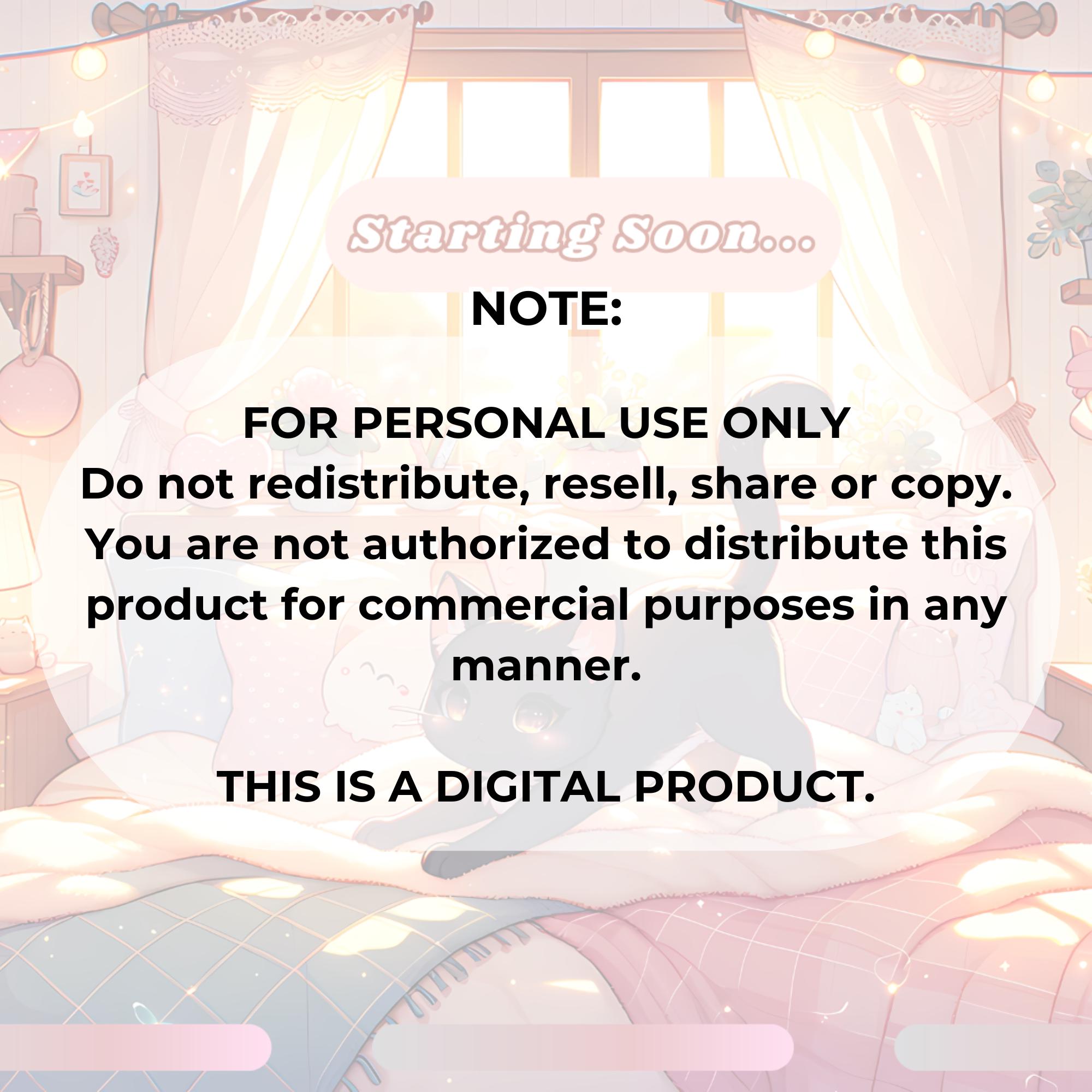 2 Twitch Starting Soon Screens, Cat Stretching Cozy Cat Bed Stream ...