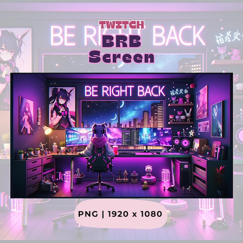 Twitch BRB Screen - Gaming Scene Be Right Back Screen, Overlooking a ...
