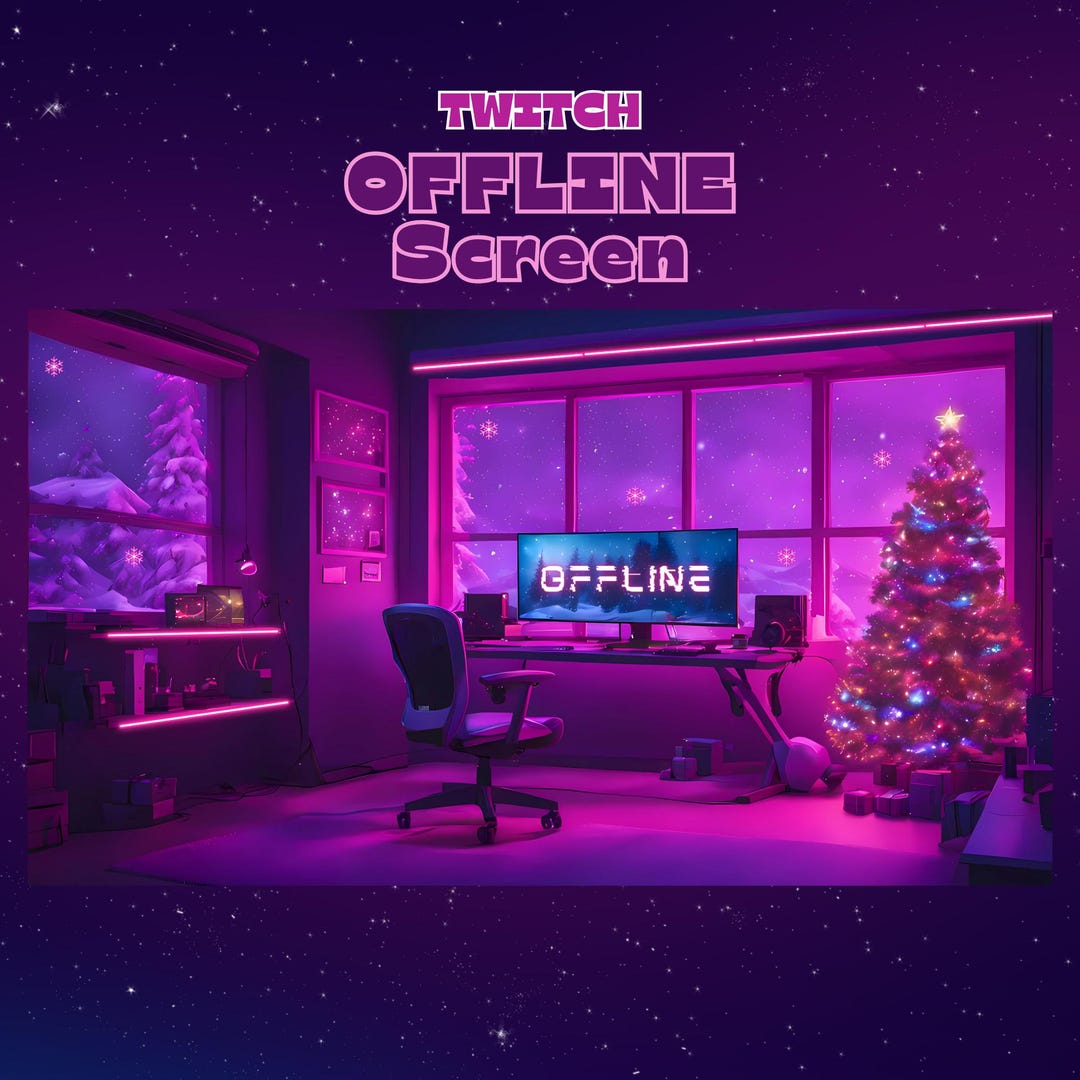 Winter Wonderland Twitch Offline Screen: Christmas Gaming Room (PNG) - Etsy
