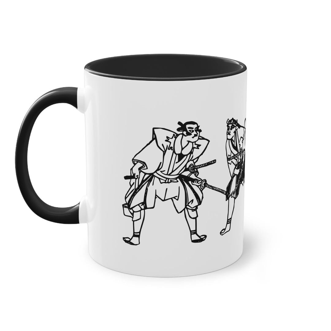 侍 samurai Inspired Two-tone Coffee Mug: Unique Japanese Gift - Etsy