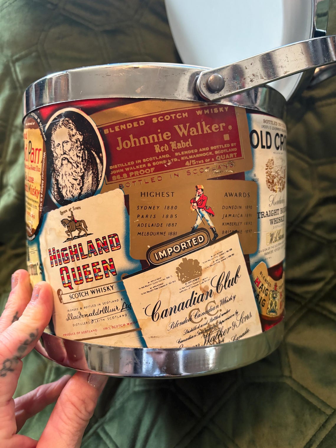 Vintage Japan Metal Ice Bucket - Etsy