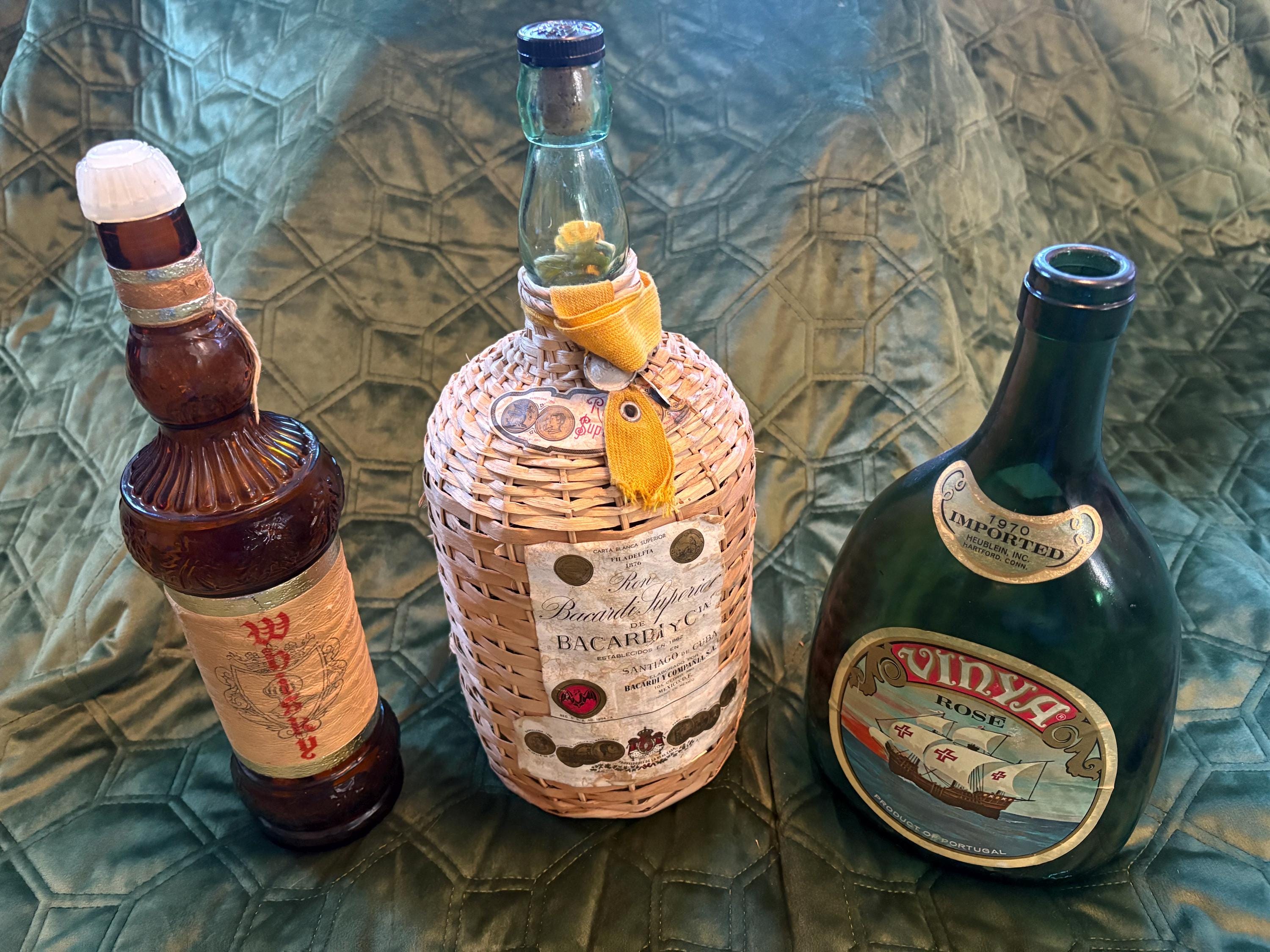 Antique Alcohol Bottle Set - Etsy