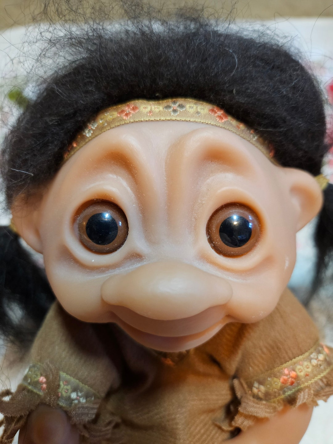 Vintage 1977 Native American Troll Doll - Etsy