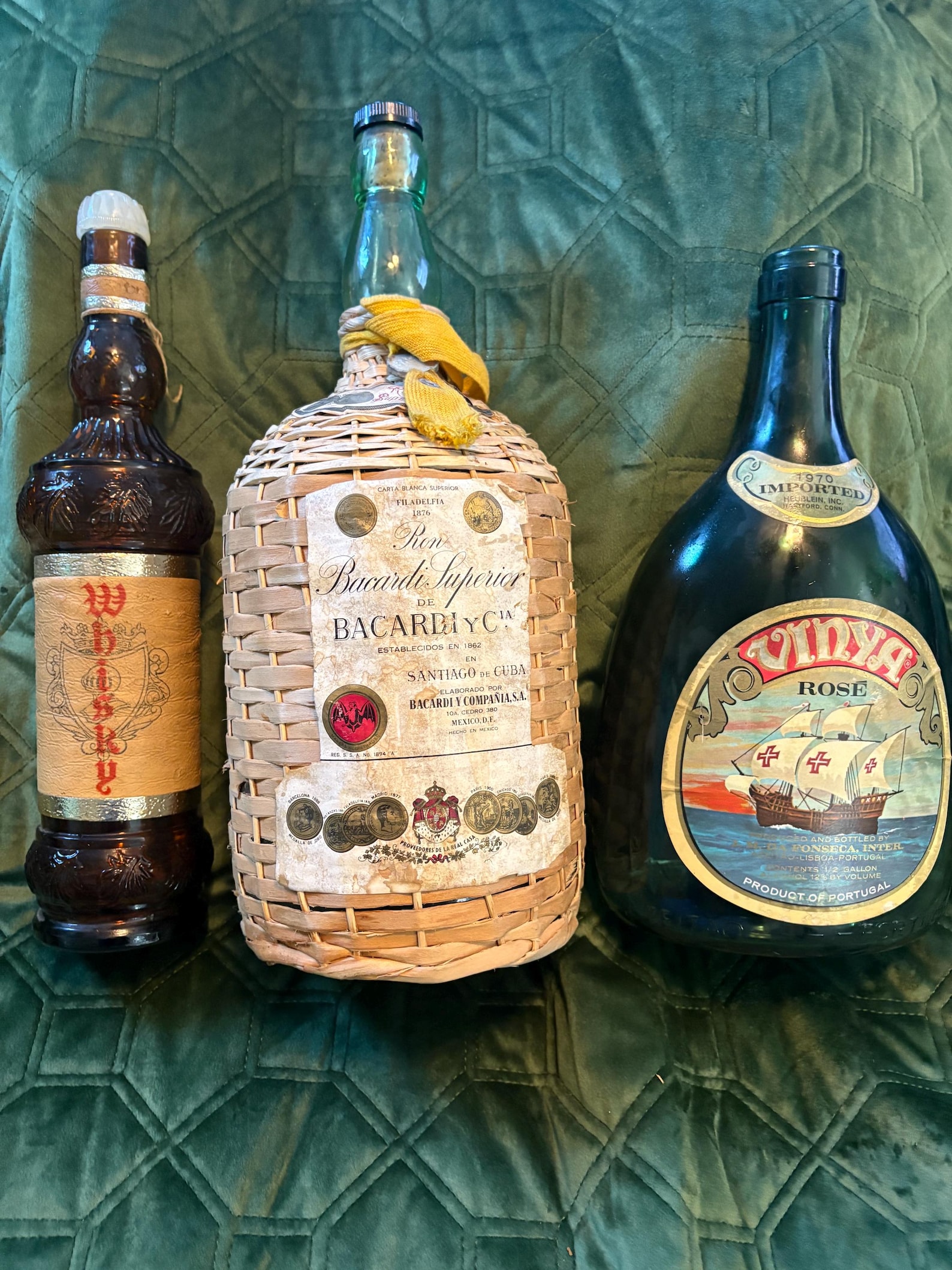 Antique Alcohol Bottle Set - Etsy